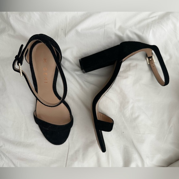 M. Gemi | Shoes | M Gemi Block Heeled Black Suede Sandals With 3 Inch ...